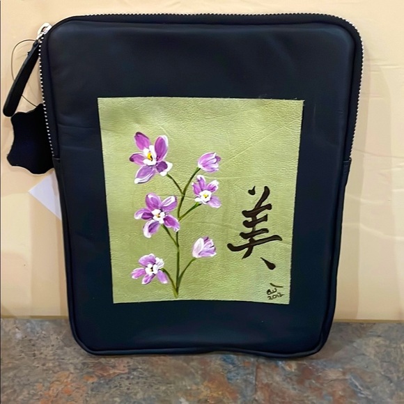Tablets & Accessories | Hand Painted Art On A Leather Tablet Sleeve ...